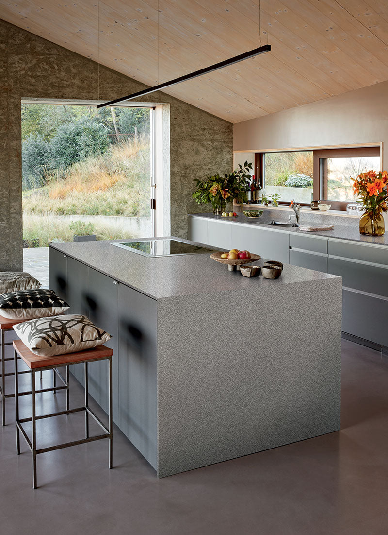solid gray countertops
